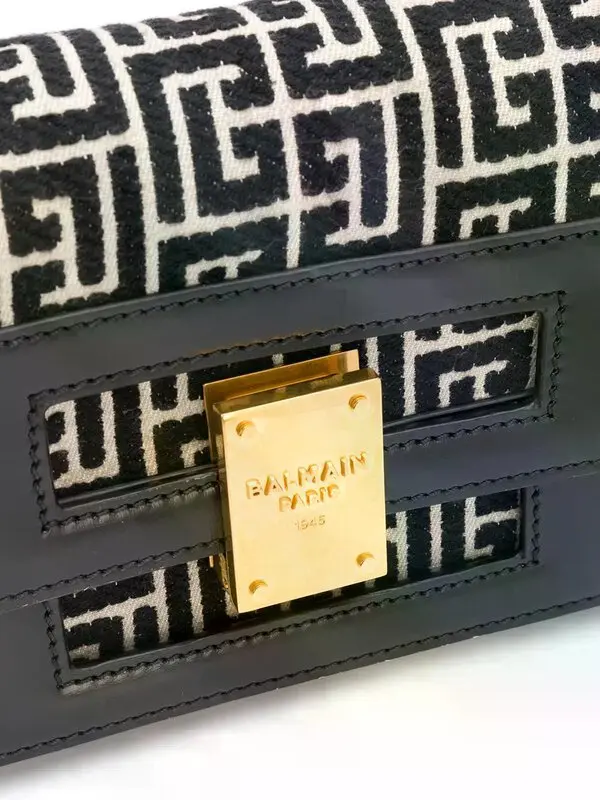 Balmain 1945 Heritage Monogram Jacquard Bag