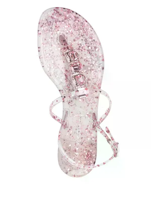 Casadei Crystal-embellished Jelly Sandals - Pink