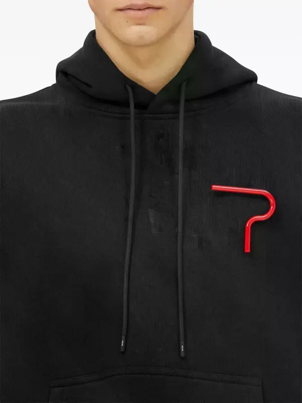 MSGM Logo Appliqué Drawstring Hoodie
