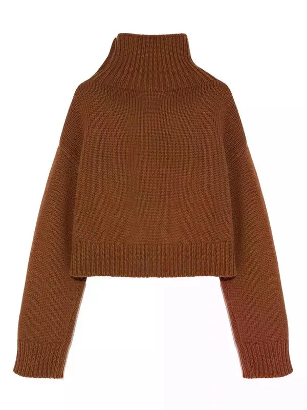 YVES SALOMON Cropped Knit Jumper
