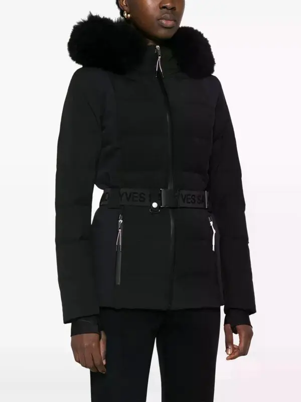 YVES SALOMON Belted Ski Jacket - Black