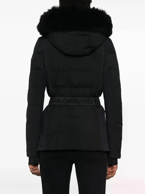 YVES SALOMON Belted Ski Jacket - Black