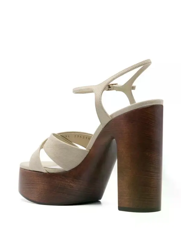 Saint Laurent 125mm Bianca Sandals - Neutrals