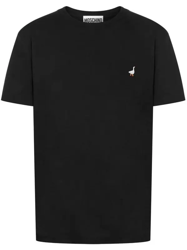 Moschino Goose-embroidered Cotton T-shirt