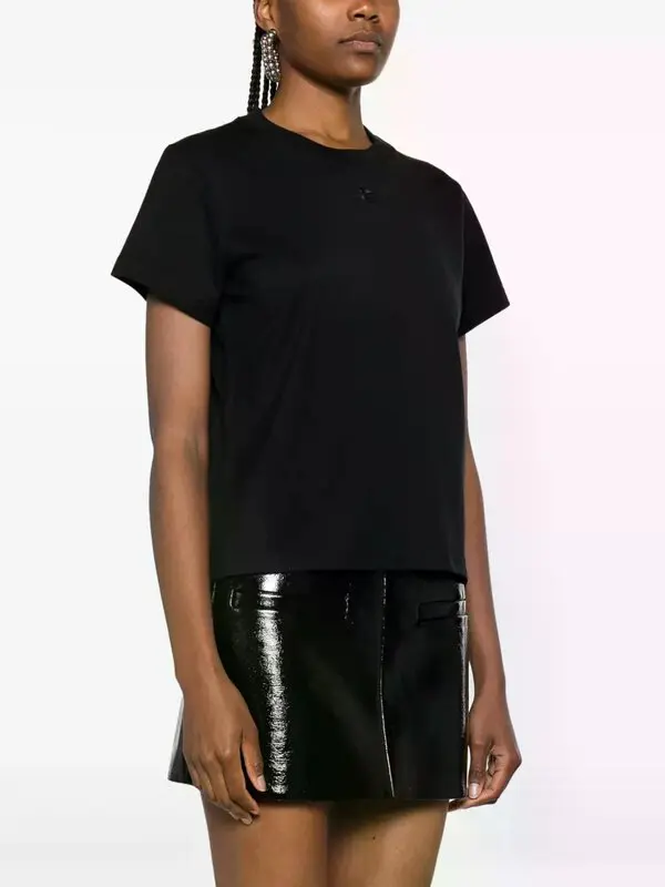 COURREGES Logo-embroidered Cotton T-shirt