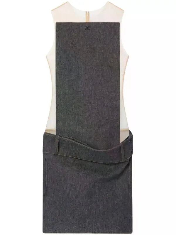 COURREGES Illusion Denim Mini Dress - Grey