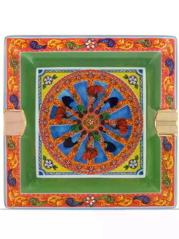 Dolce & Gabbana Contrasting-pattern Porcelain Ash-tray