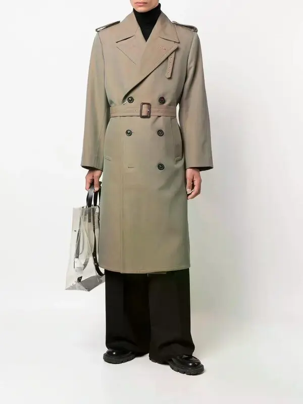 MAISON MARGIELA Double-breasted Wool Trench Coat