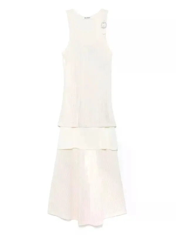 WALES BONNER Serenity Midi Dress - Neutrals