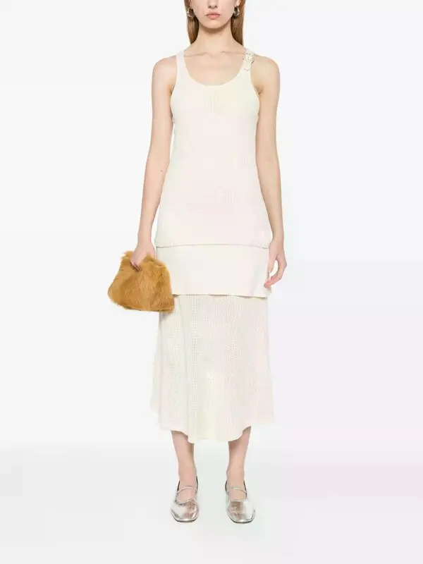 WALES BONNER Serenity Midi Dress - Neutrals