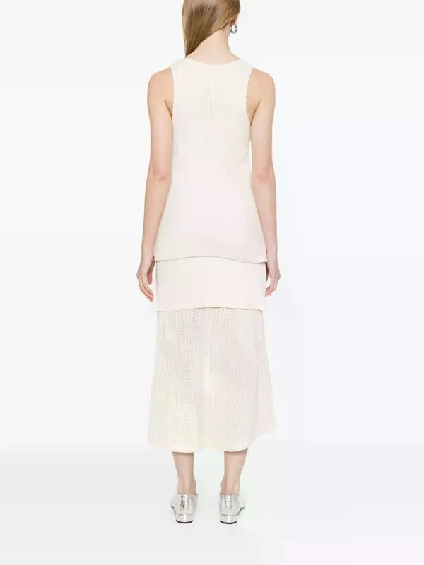 WALES BONNER Serenity Midi Dress - Neutrals