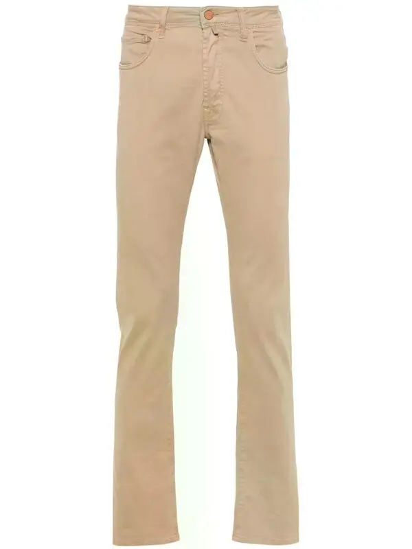 Incotex Low-rise Slim-fit Trousers - Neutrals