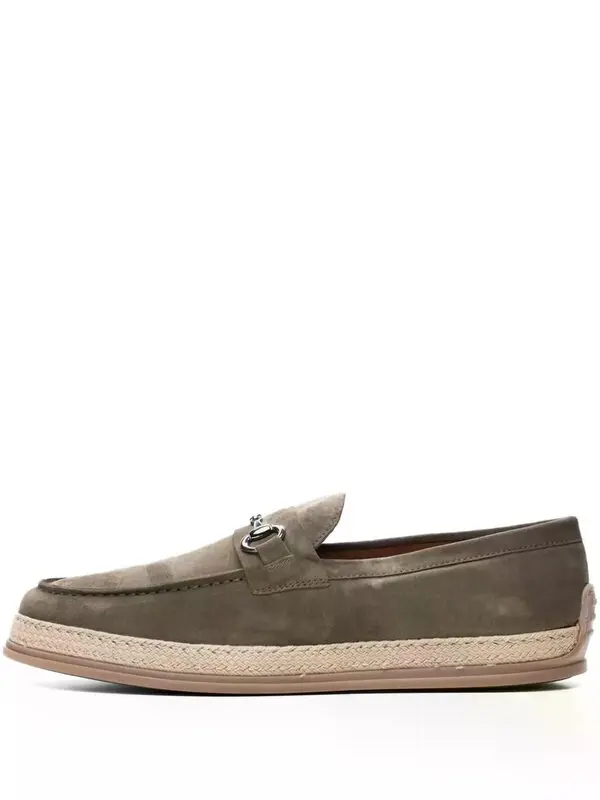 POCHE PARIS Horsebit Detail Loafers - Green