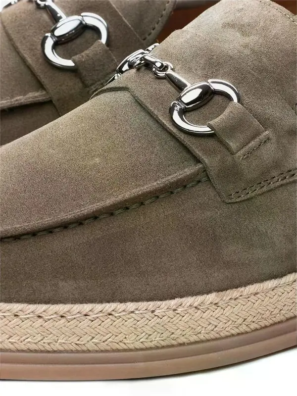 POCHE PARIS Horsebit Detail Loafers - Green