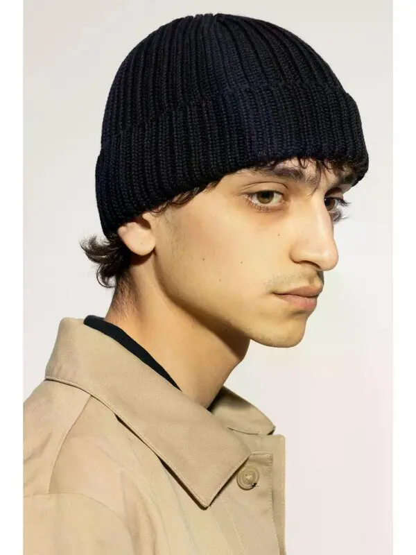 Emporio Armani Logo-patch Knitted Beanie