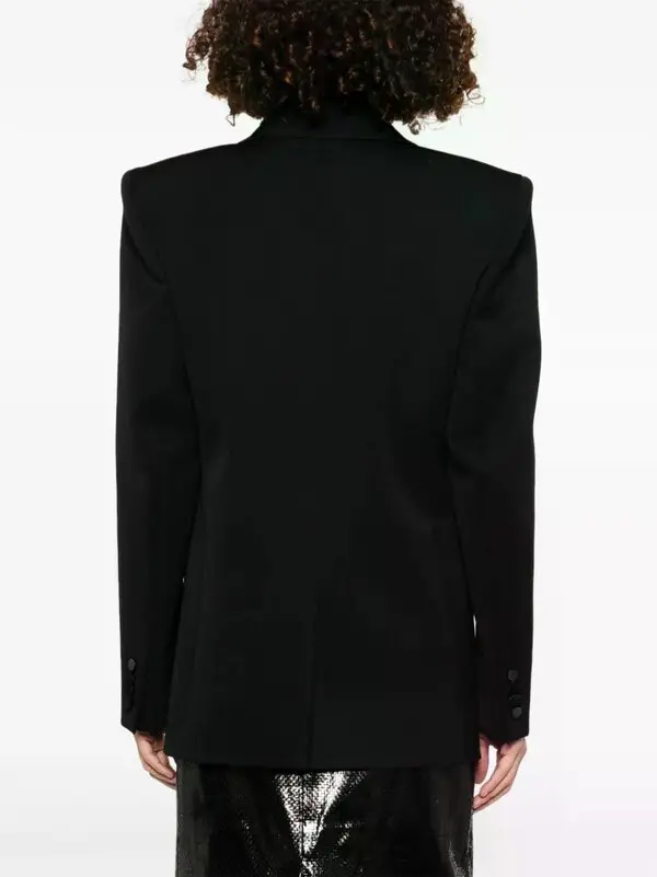 Saint Laurent Grain-de-poudre Blazer - Black