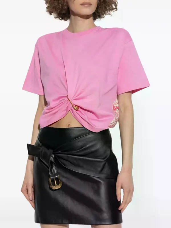 Versace Cotton Gathered T-shirt