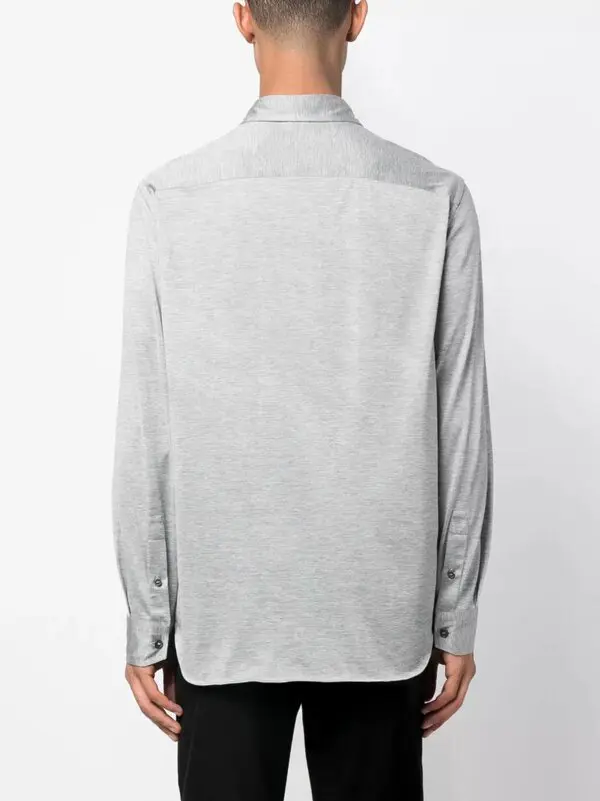 Brioni Mélange-effect Button Shirt