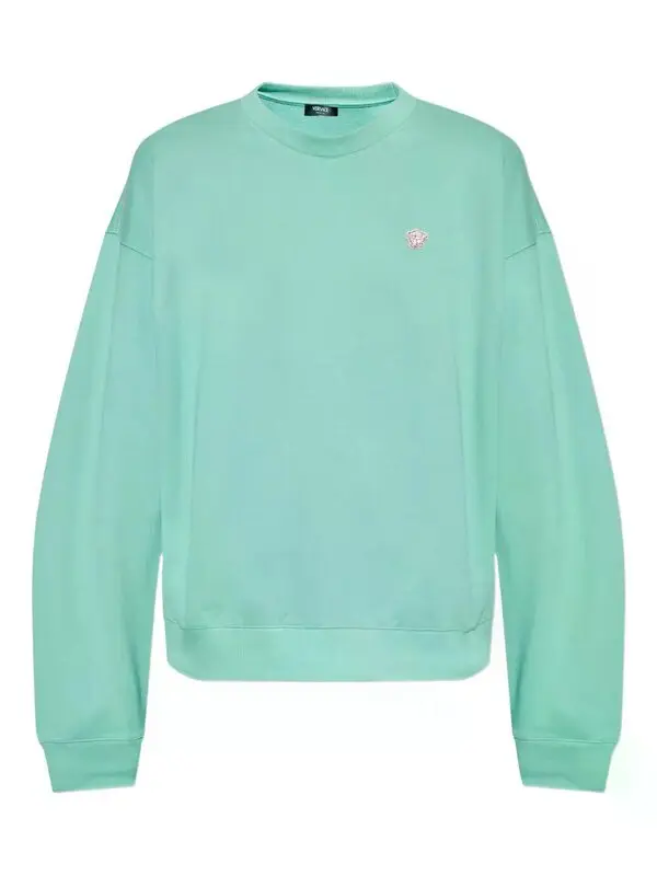 Versace Embroidered-logo Cotton Sweatshirt