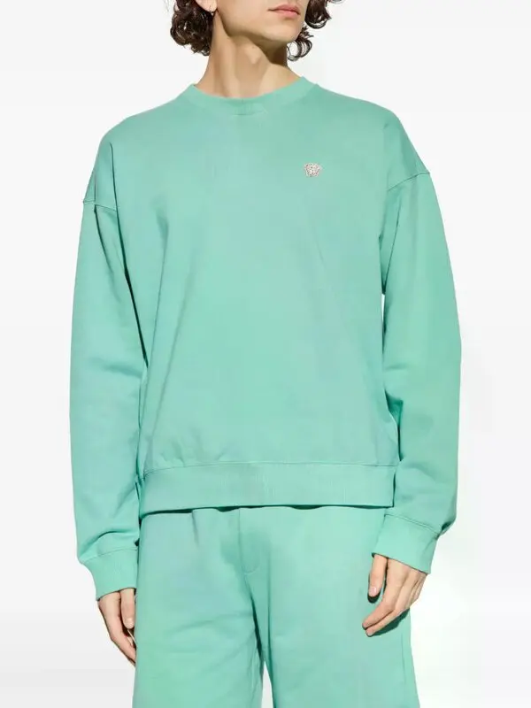 Versace Embroidered-logo Cotton Sweatshirt