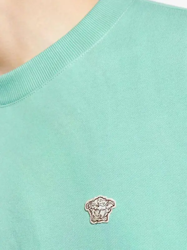 Versace Embroidered-logo Cotton Sweatshirt