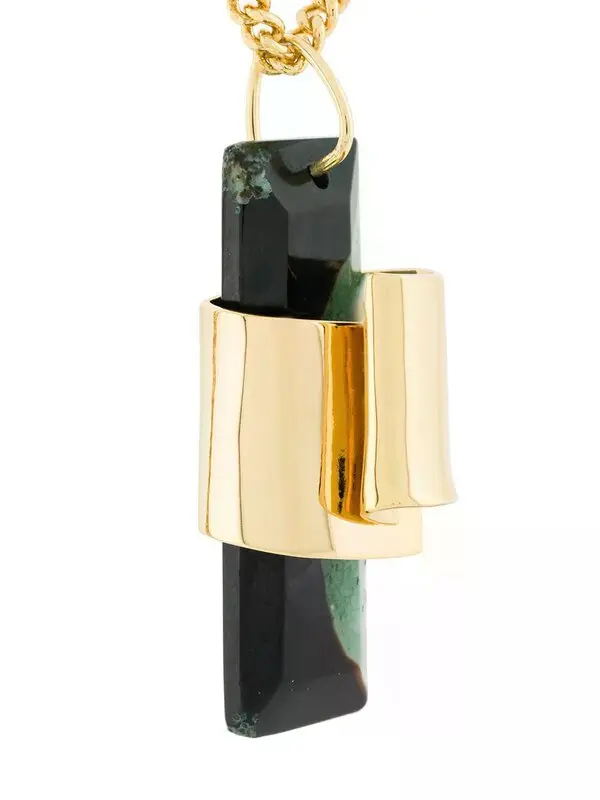 COUP DE COEUR Agate Stone Long Pendant