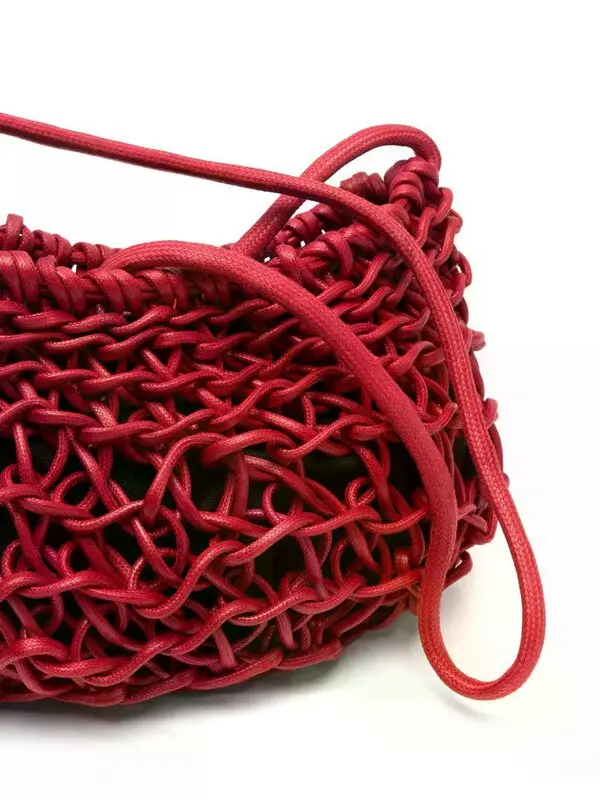 Alienina Cecilia Woven Shoulder Bag - Red