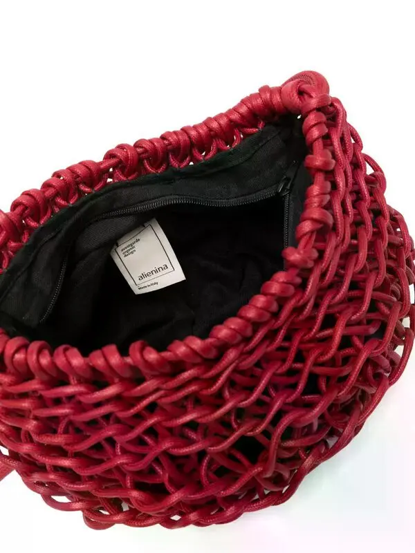Alienina Cecilia Woven Shoulder Bag - Red