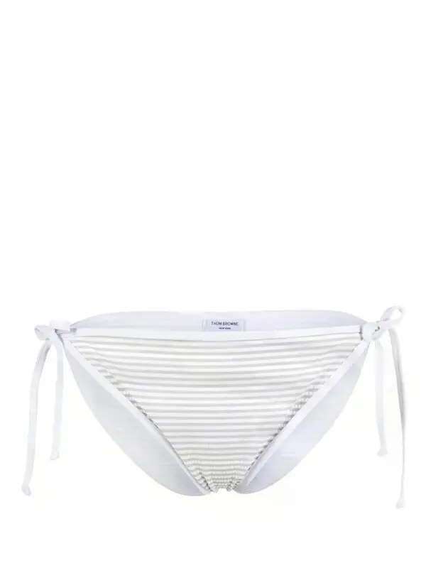 Thom Browne Stripe-pattern Bikini Bottoms - Grey