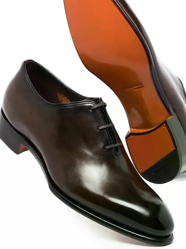 Santoni Leather Lace-up Oxford Shoes