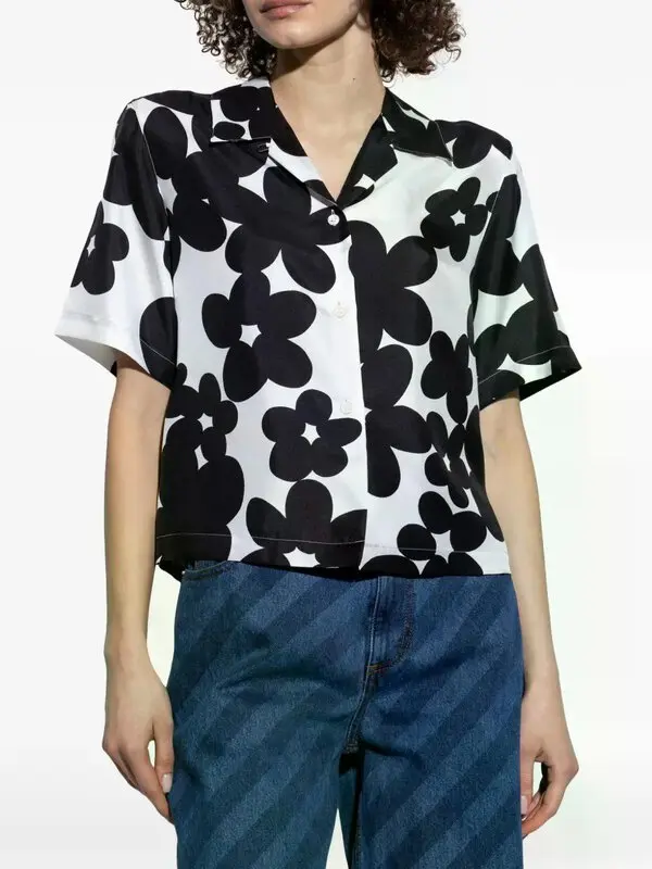 Marni Floral-print Shirt - Black