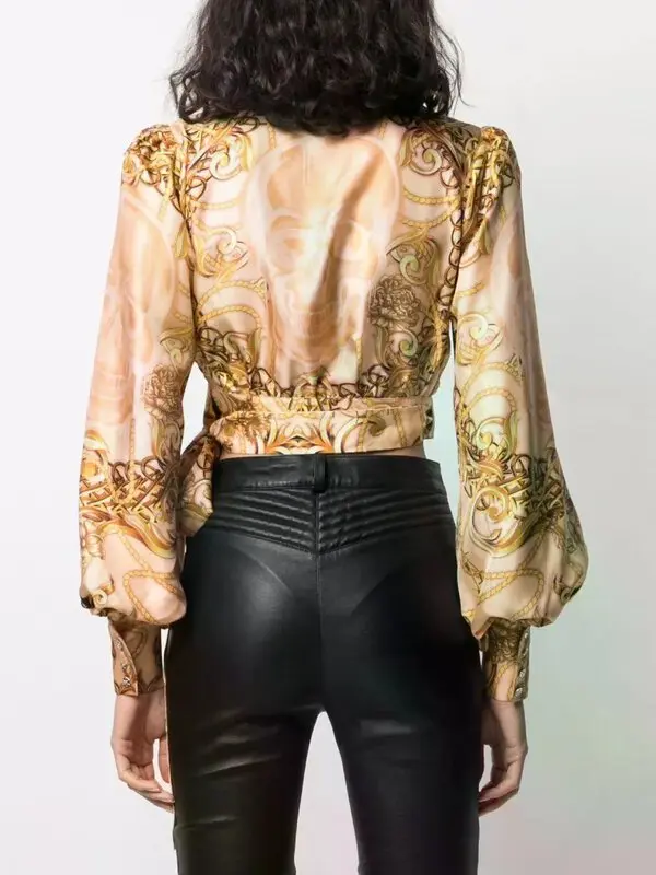 Philipp Plein Silk Baroque Blouse