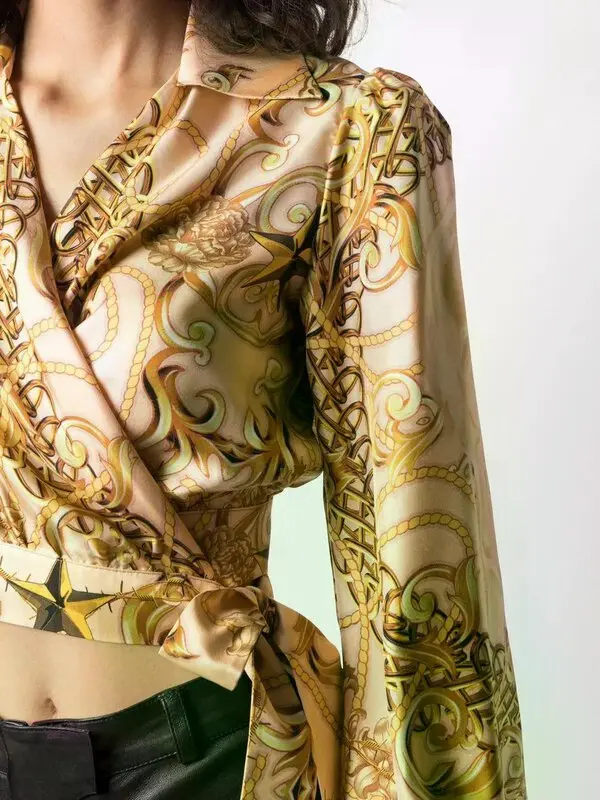 Philipp Plein Silk Baroque Blouse