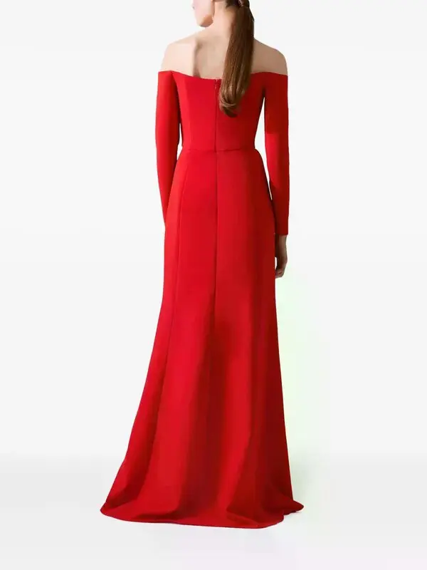 Carolina Herrera Off-shoulder Draped Dress