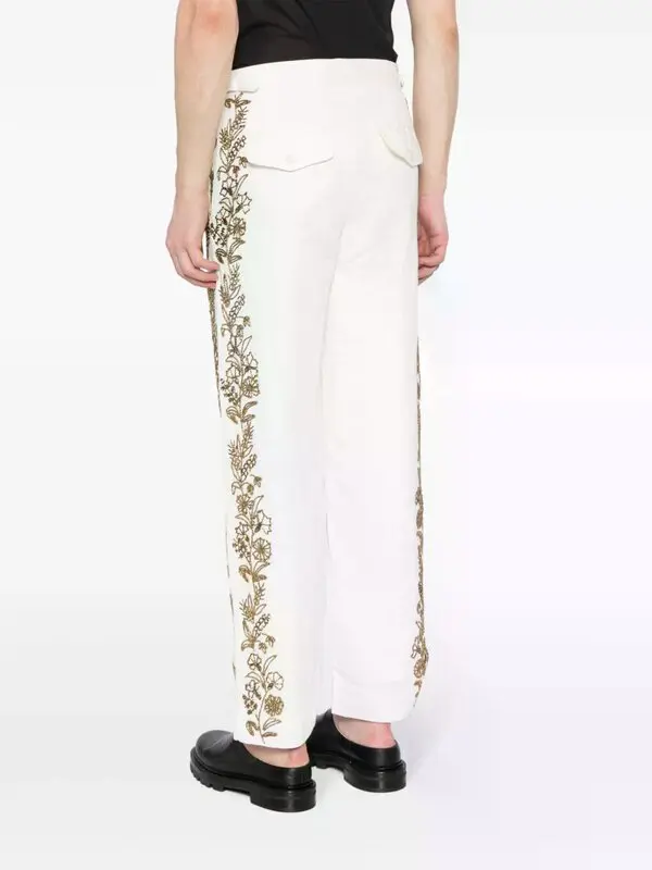 BODE Beaded Straight-leg Trousers