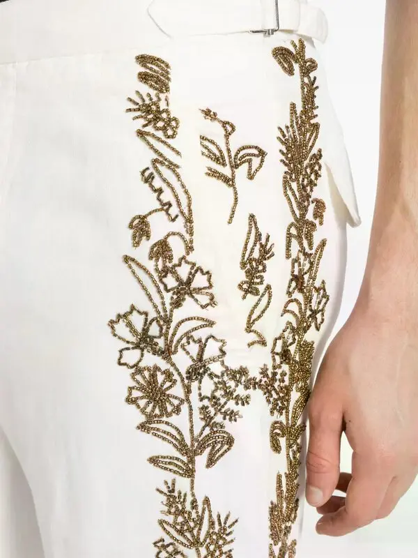 BODE Beaded Straight-leg Trousers