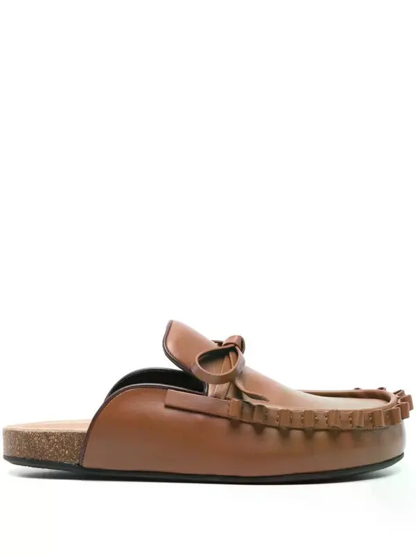 JW Anderson Bow-detail Slippers - Brown