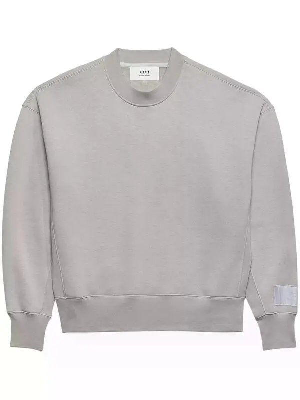 AMI Paris Logo-patch Sweatshirt - Grey