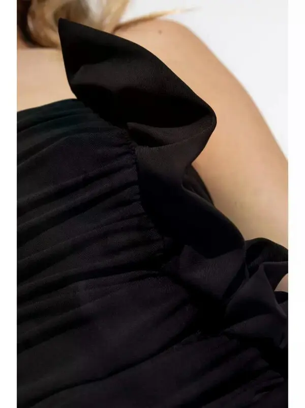 Attico Ruched Strapless Midi Dress