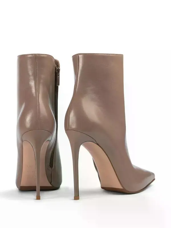 LE SILLA Eva 120mm Leather Ankle Boots - Brown