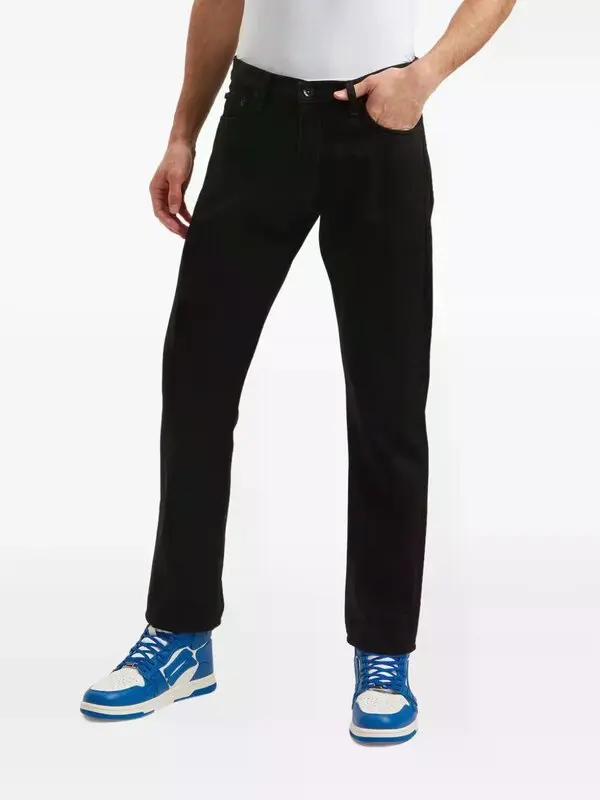 Off-White Diag-print Straight-leg Jeans