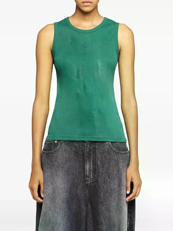 JW Anderson Anchor-logo Tank Top - Green