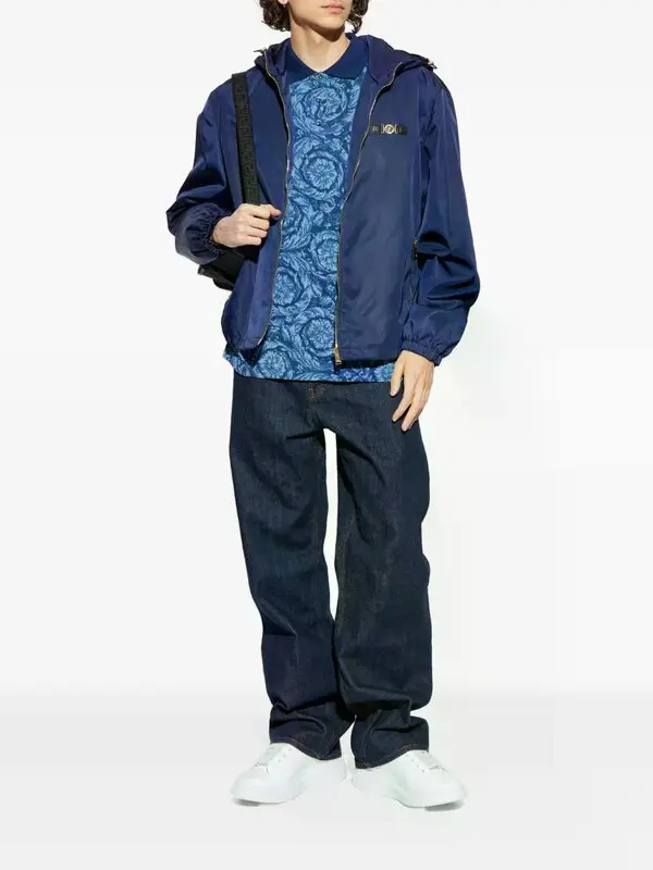 Versace Hooded Zip-up Bomber Jacket
