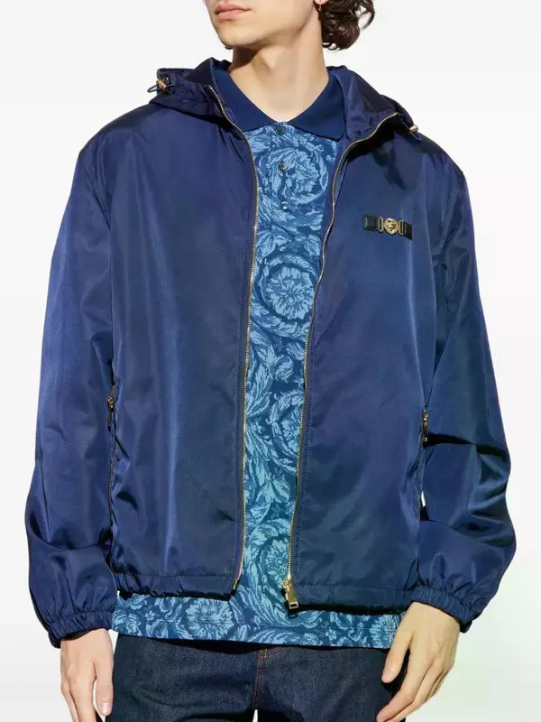 Versace Hooded Zip-up Bomber Jacket