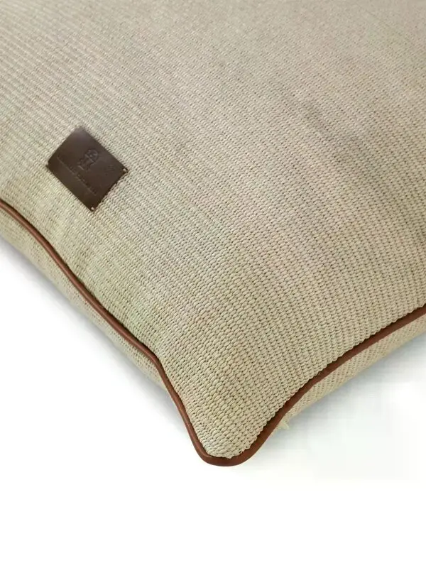 Brunello Cucinelli Logo-patch Cotton-blend Pillow