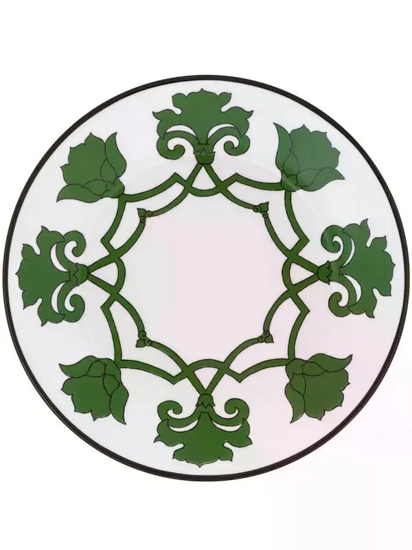 PINTO PARIS Jaipur Porcelain Dessert Plate - Green