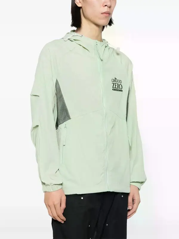 GROUND ZERO Logo-print Lightweight Jacket - Green