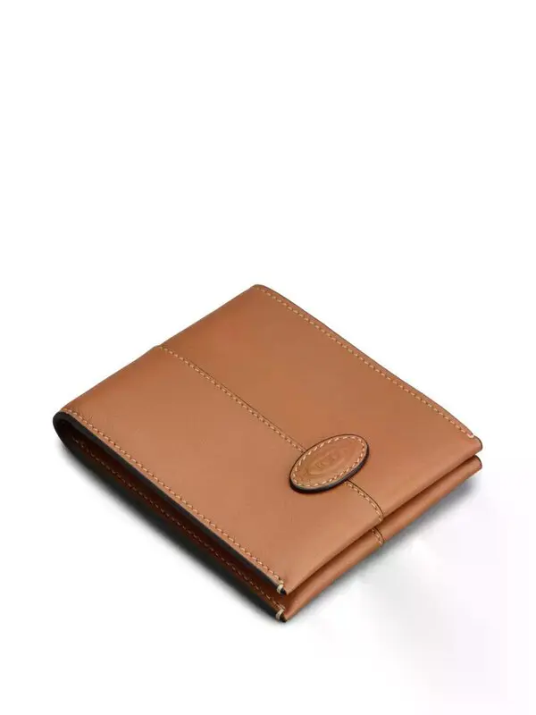 TOD'S Bi-fold Leather Wallet - Brown