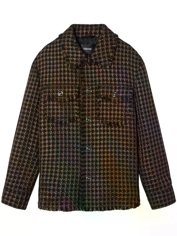 Versace Plaid Shirt Jacket