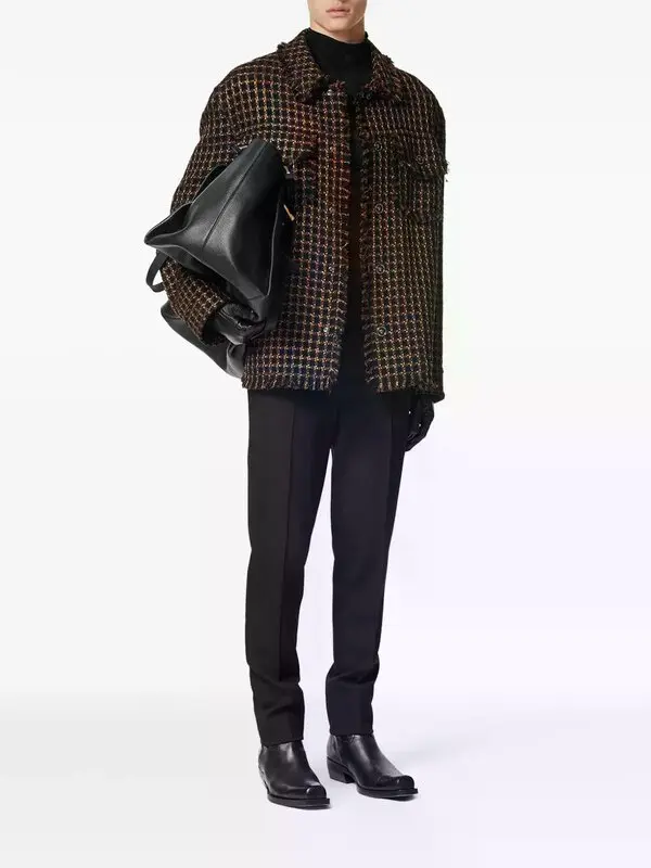 Versace Plaid Shirt Jacket